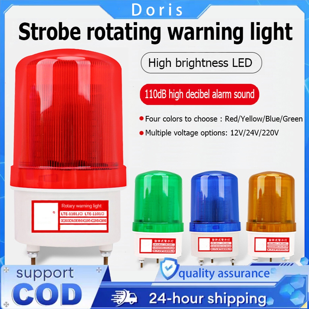 LED Rotary strobe warning light Machine alarm light 220V/24V/12V ...