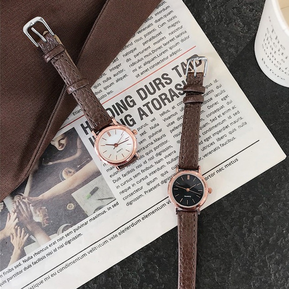 Simple Women's Small Dial Quartz Wristwatches Watches Couple Watches ...