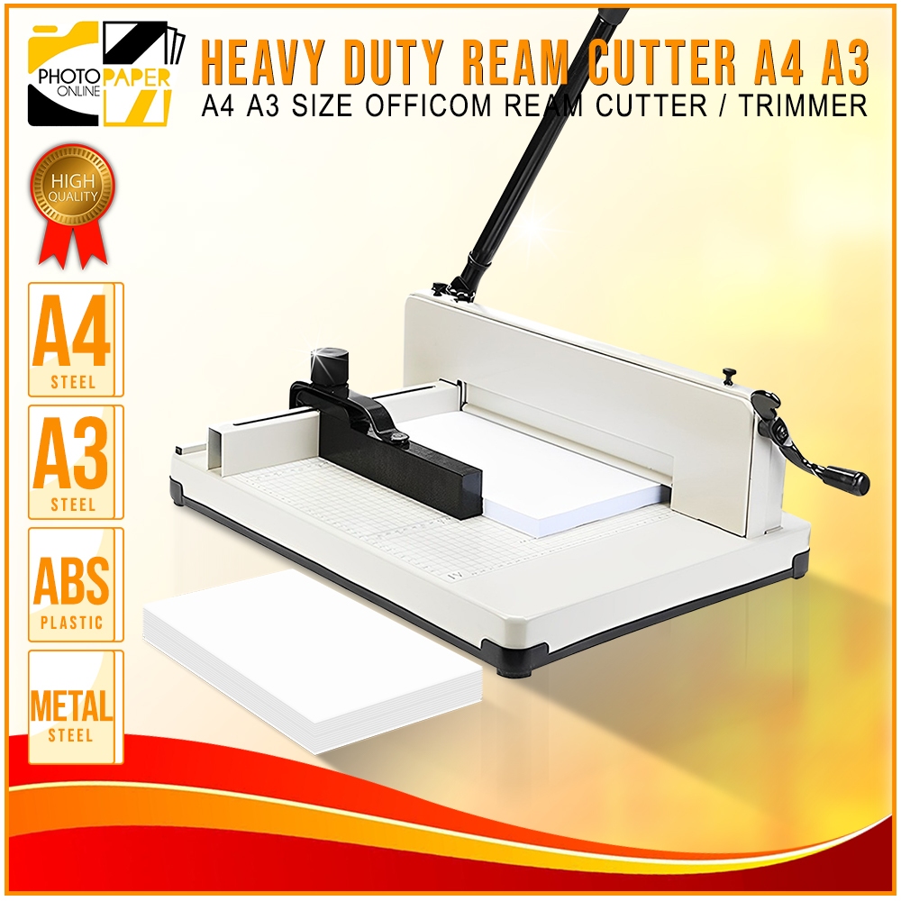 Officom Heavy Duty Ream Cutter A3/A4 Size Paper Cutter Board for Office ...