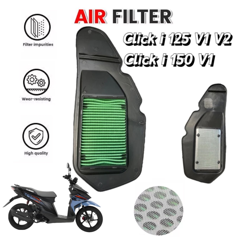 HONDA Click Air Filter Comp Air Cleaner Element Comp High Air Flow Click 125i v1 v2 v3 Universal ...