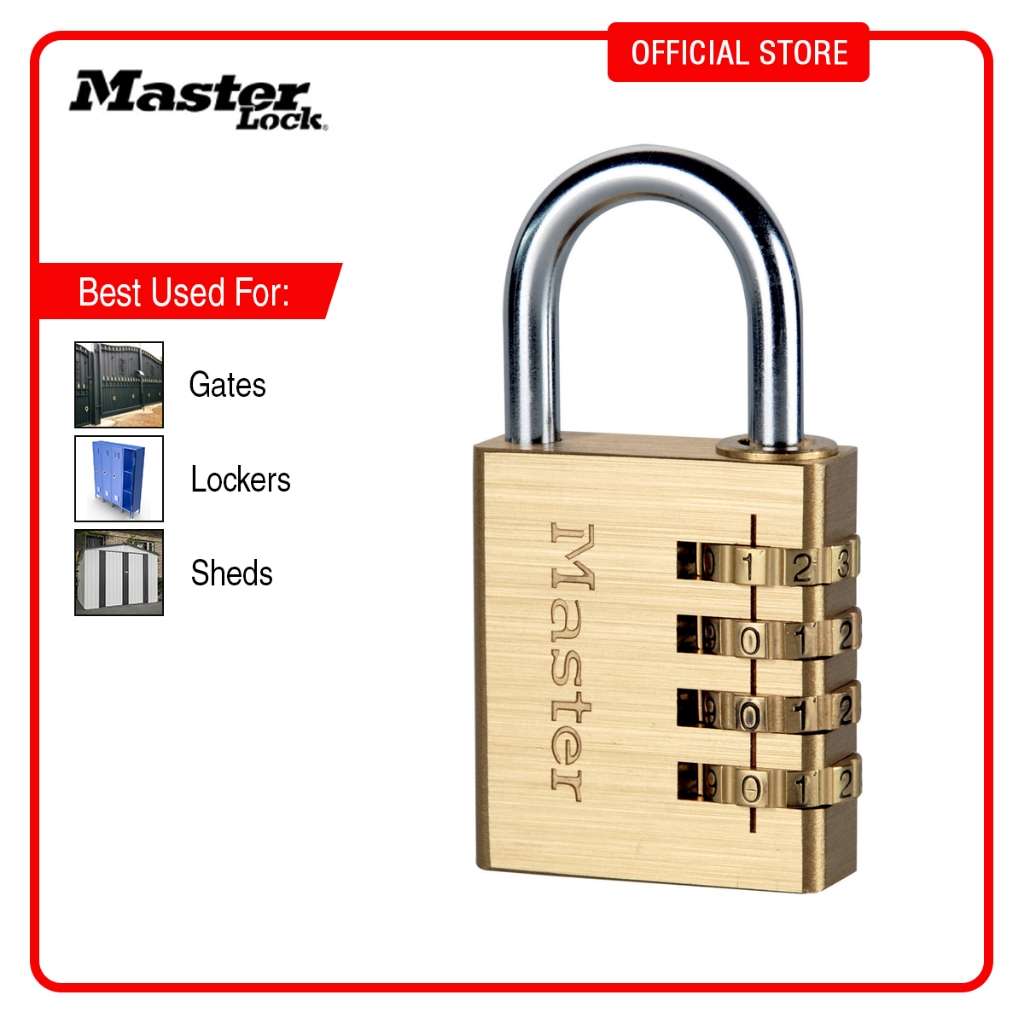 Master Lock 604EURD 4 Digit Brass Padlock 40MM | Shopee Philippines