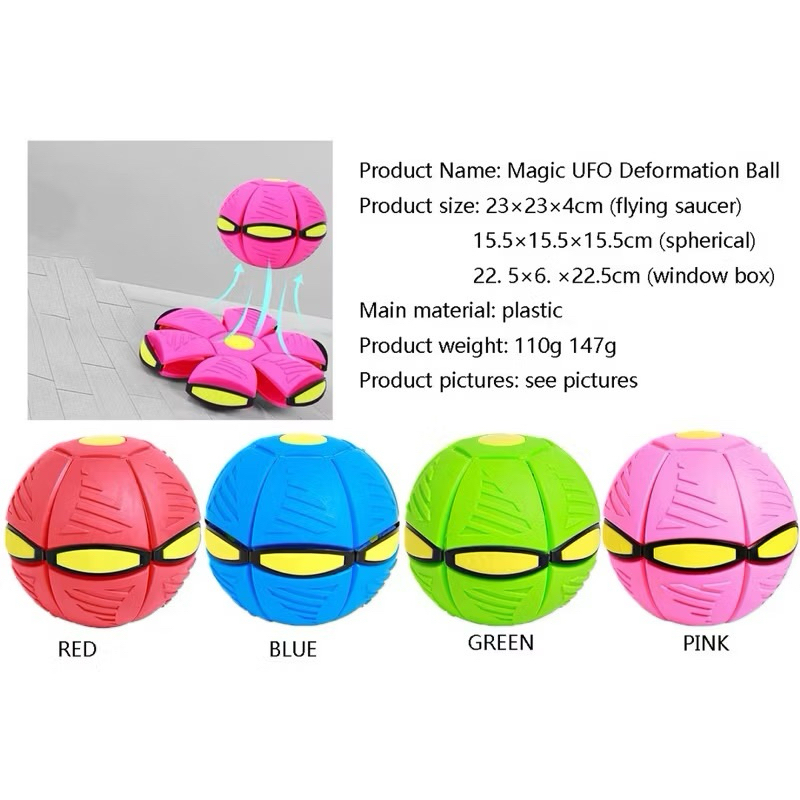WJM NO LIGHT bouncing ball UFO Flying Ball Kids Throw Disc Magic Ball ...