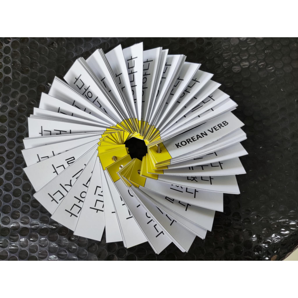 KOREAN VERB FLASHCARDS WITH FREE METAL RING | Shopee Philippines