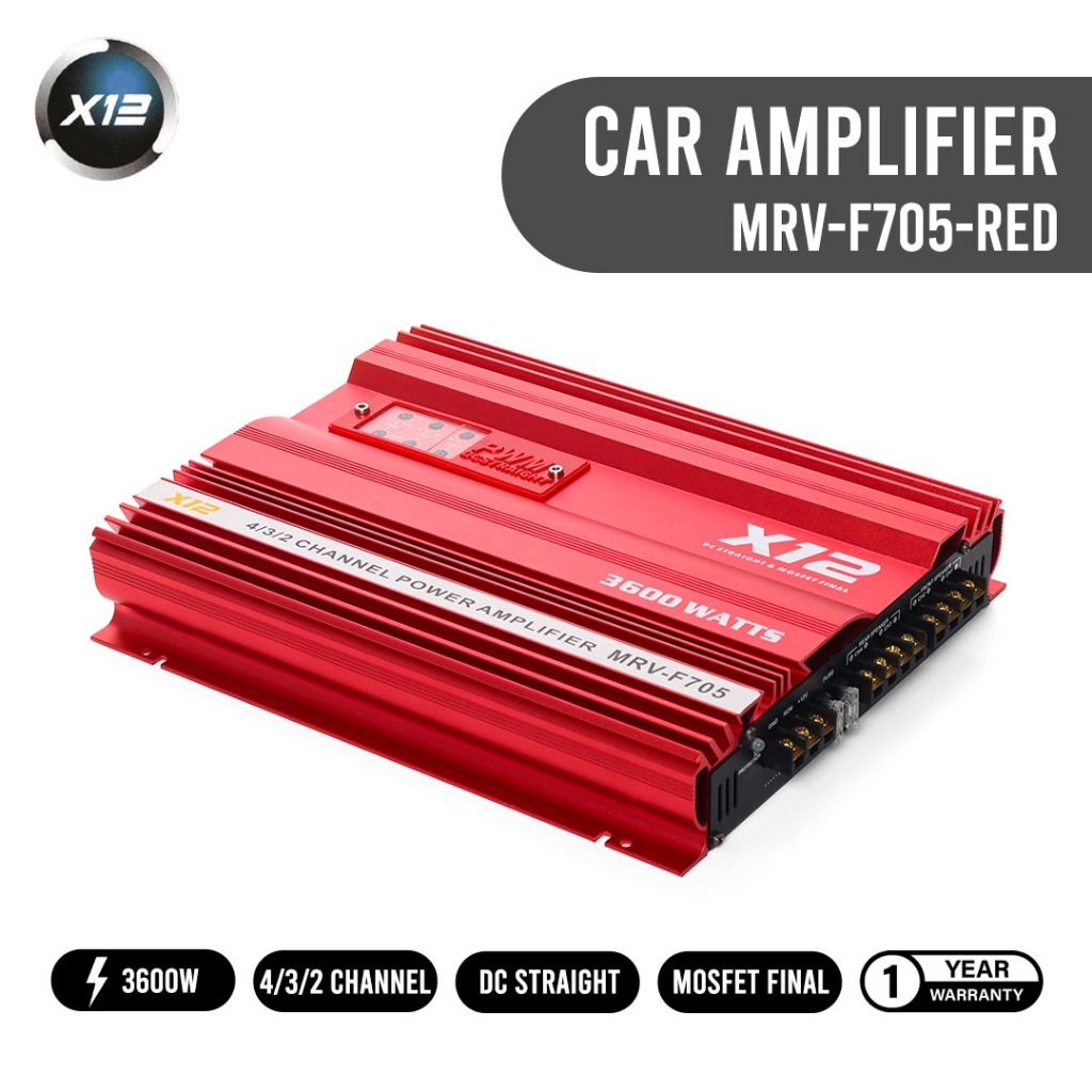 X12 MRV-F705R Car Amplifier (Red) | Shopee Philippines