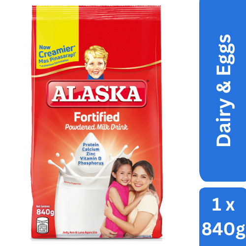 Alaska Fortified Powdered Milk Drink 840g | Shopee Philippines