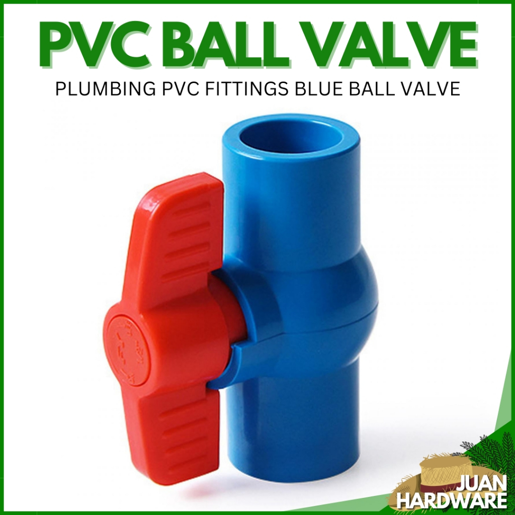 PVC Pipe Fittings Blue Ball Valve Compact 1/2 inch 3/4 inch and 1 inch ...