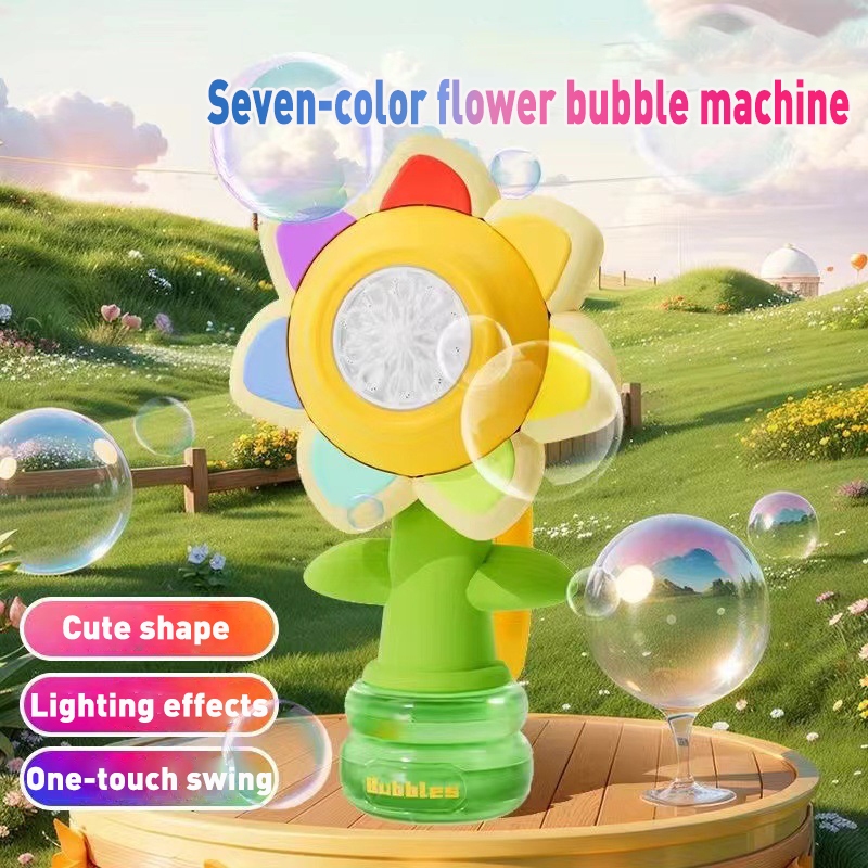 Sunflower Bubble Machine Portable Dance Fully Automatic Bubble Machine ...