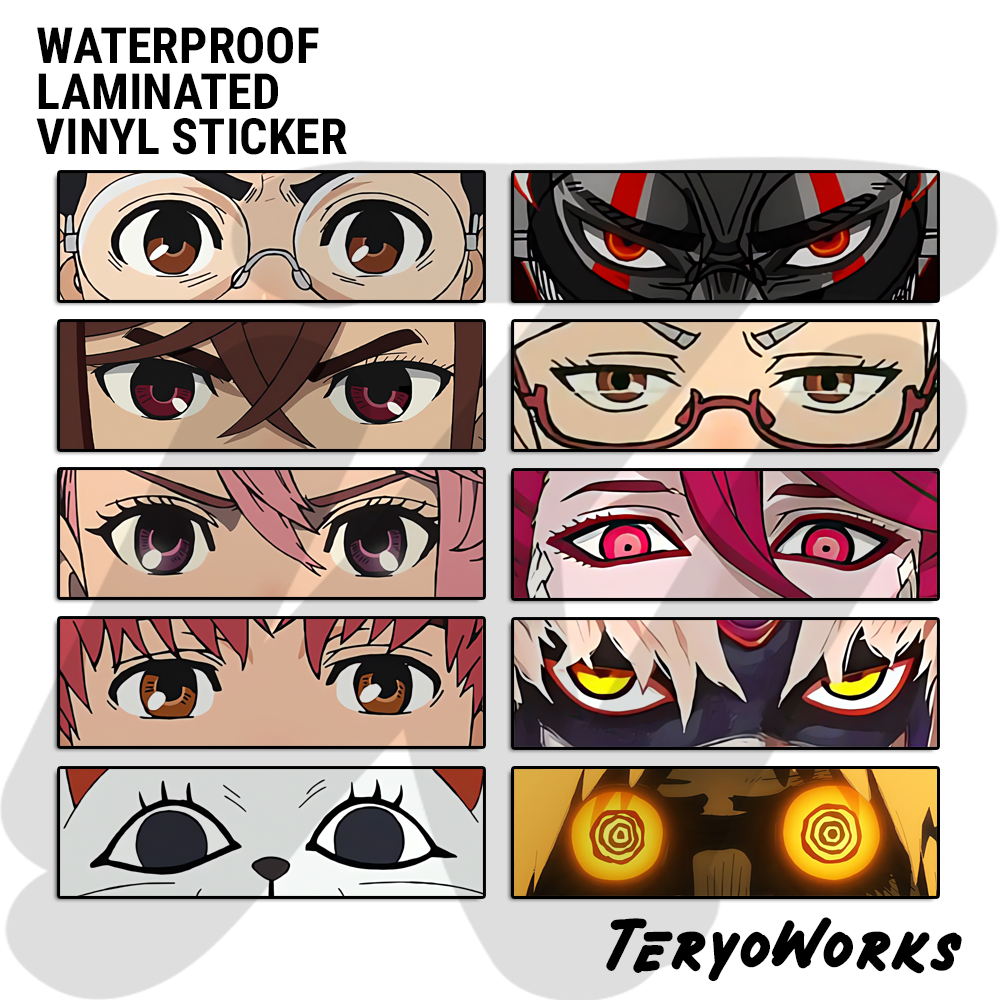 Dandadan Eye Slap Sticker – Anime Vinyl Decal for Laptop, Phone ...