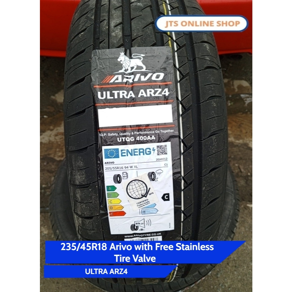235/45R18 Ultra ARZ4 Arivo With Free Stainless Tire Valve (PRE-ORDER) | Shopee Philippines