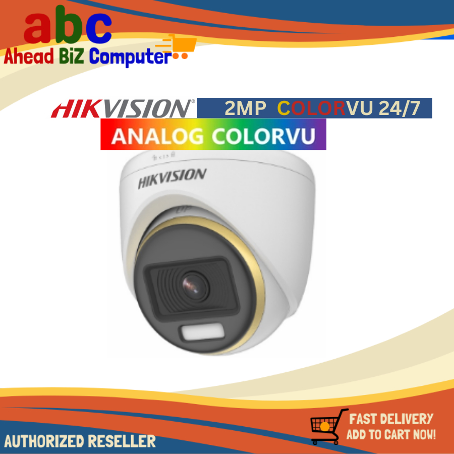 HIKVISION COLORVU 24/7 INDOOR (2MP) DS-2CE70DF3T-PFS(ANALOG) | Shopee ...