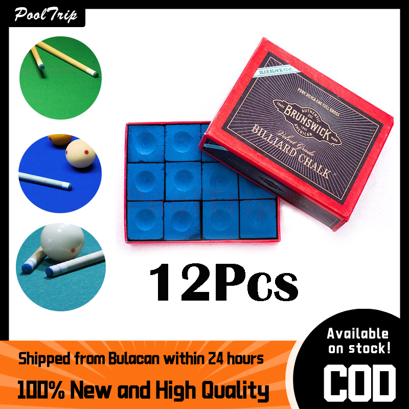 12Pcs Brunswick Blue Billiard Chalk tisa ng tako ng bilyaran Snooker ...