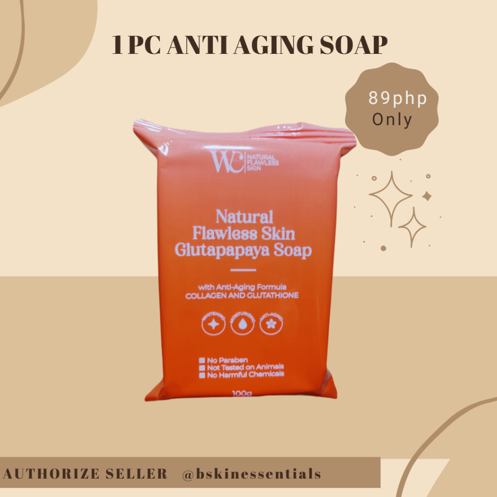 Natural Flawless Skin 1 PC Anti Aging Soap with Glutathione and ...