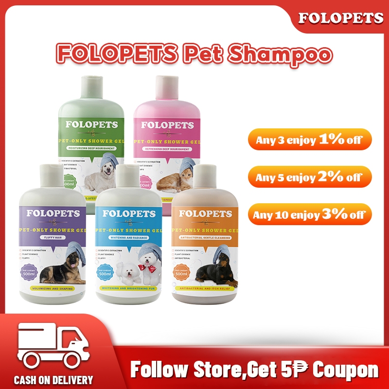 FOLOPETS 500ML Pet Shampoo With Conditioner Anti Tick and Flea Dog Cat ...