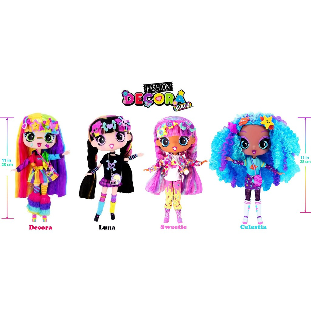 Decora Fashion Girlz 11" Doll Stickers & Endless Style Fun for Creative ...