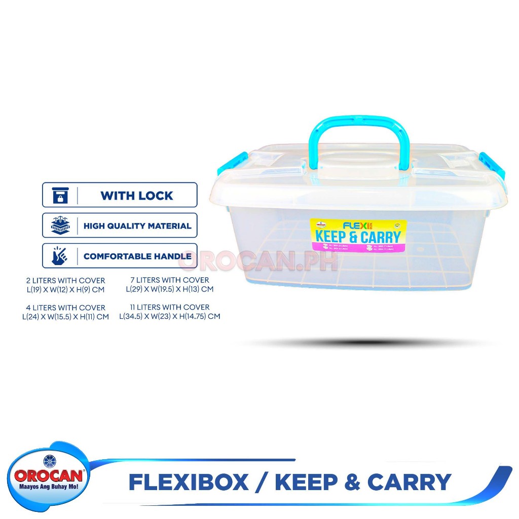 Orocan Flexibox Keep and Carry with Cover 11 LITERS | Shopee Philippines