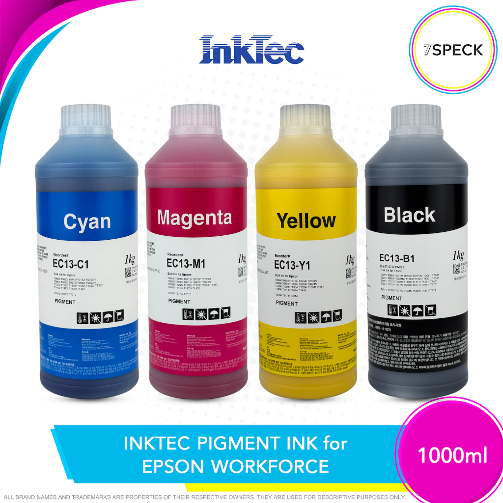 InkTec Pigment Inks for Epson WorkForce C5890 C5390 C5790 C5290 [1000ml ...