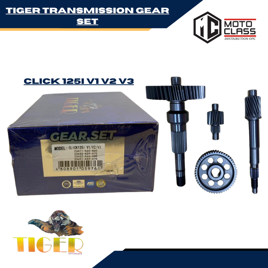 TIGER TRANSMISSION GEAR SET CLICK 125I V1 V2 V3 | Shopee Philippines
