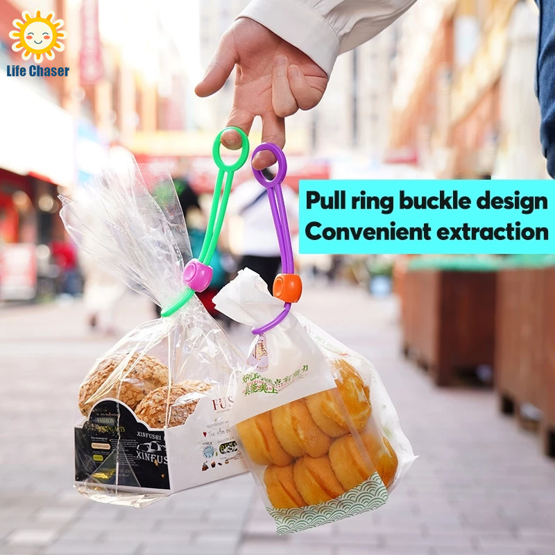 Multi-Purpose Sealer Clips,Silicone Food Bag Sealing Strap,Freshness ...