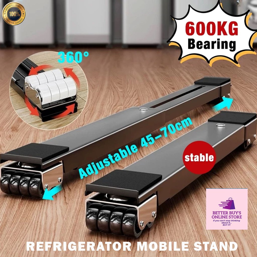 Refrigerator Stand with Wheels Heavy Duty Ref Stand Adjustable Rack ...