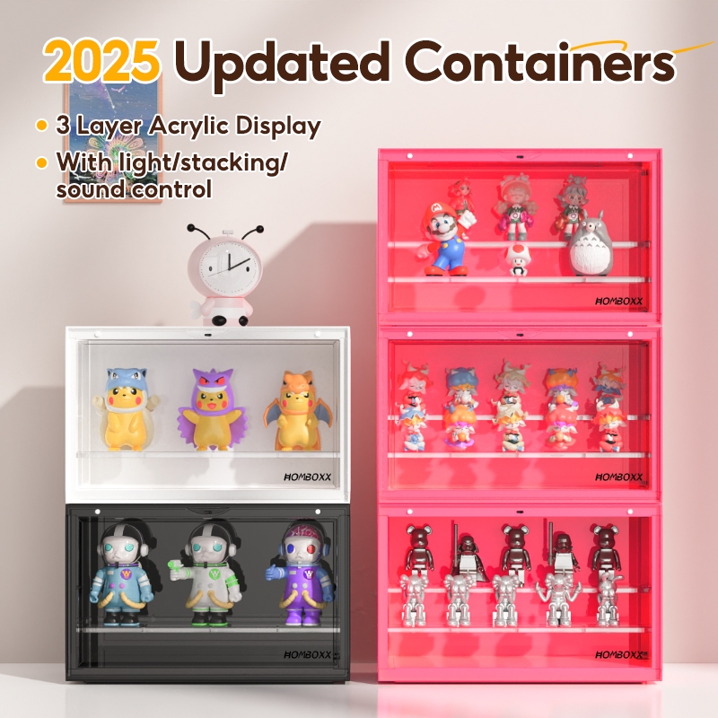 Acrylic Display Case Popmart Storage Organizer Transparent Boxes ...