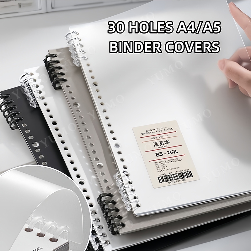 【Free Ring Binder】10PCS Binding Cover Notebook Binder Matte PP ...