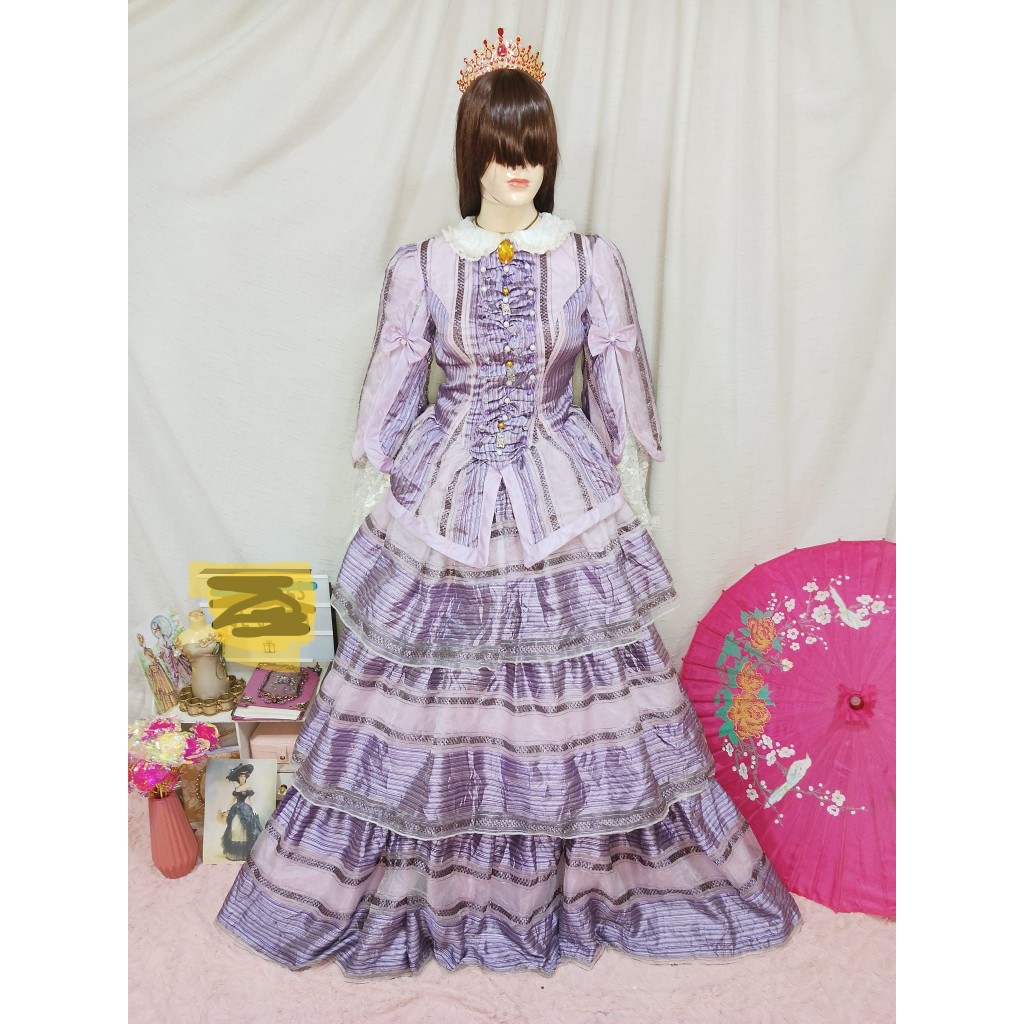 VINTAGE Purple Debut Ballgown Party Elegant Photoshoot Wedding | Shopee ...