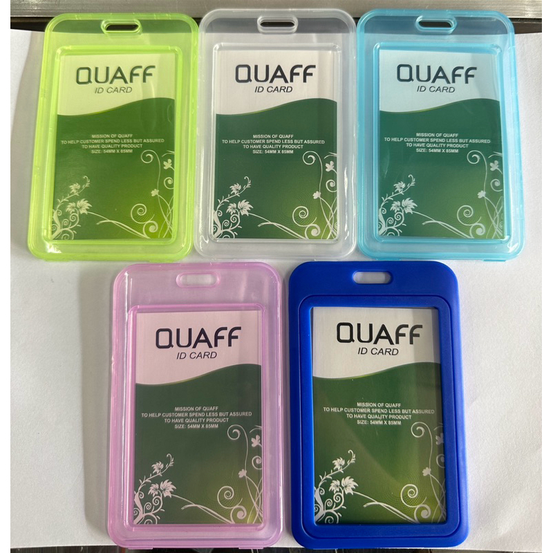 5pcs Quaff ID Card Holder Plastic Colored Transparent | Shopee Philippines