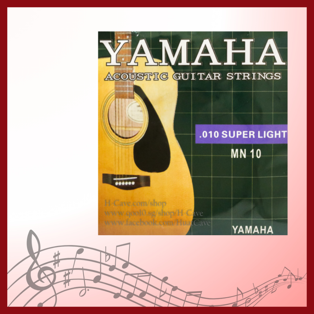YAMAHA Acoustic Guitar Strings Complete 6pcs Full Set .010 | Shopee ...