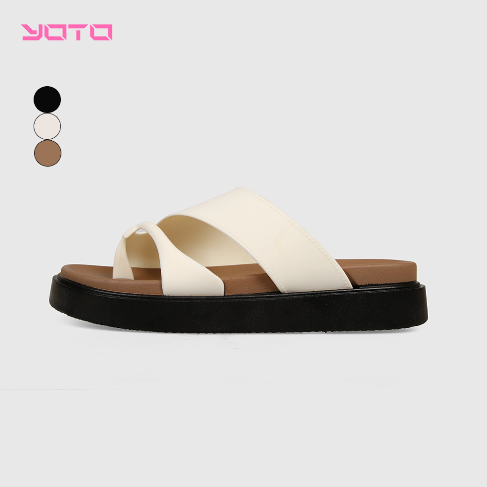 YOTO New Flat Sandals For Women Korean Style Comfy One Finger Design ...