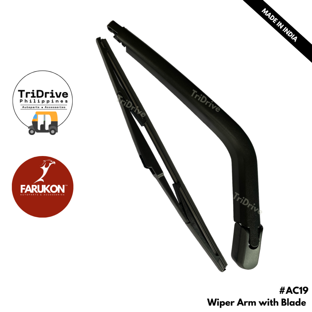 Bajaj RE Wiper Blade/Arm and Chrome Wiper Cover (Banana Type) | Shopee ...