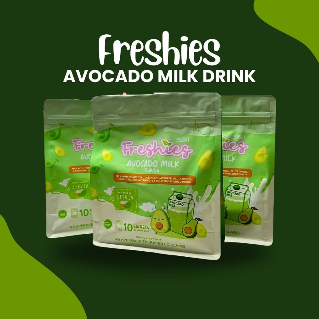 Freshies Avocado Milk Drink 10 Sachet in 1 Pack | Shopee Philippines