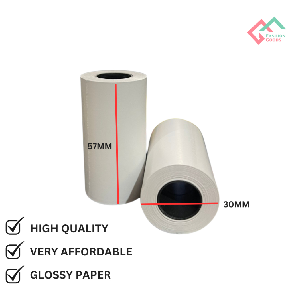 57MM x 30MM /57x40 Thermal Paper Roll used for POS 58MM Thermal Printer ...