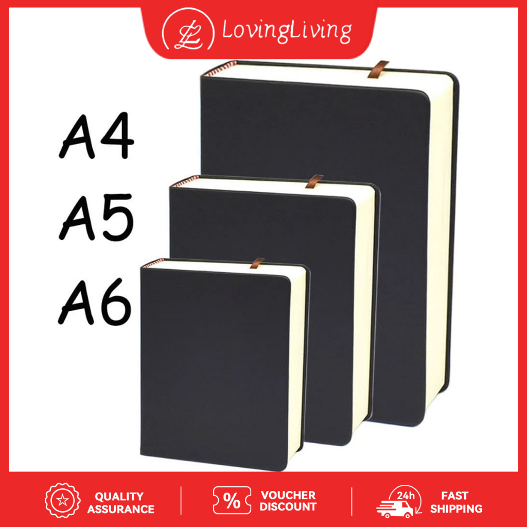 Super Thick Notebook Blank 330 Sheets Sketchbook A4 A5 A6 Notepad ...