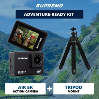 Bundle 6 Supremo Air 5k Action Camera + Tripod | Shopee Philippines
