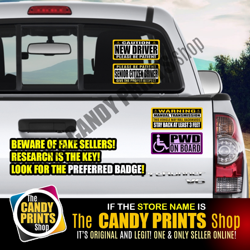 Vinyl Car Stickers 7X3 Non-Magnetic (BEST SELLER SERIES 1) New Driver ...