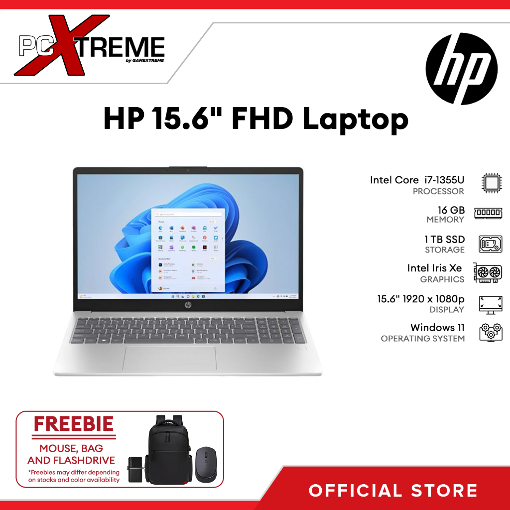 HP 15.6" FHD Laptop i7-1355U | 16GB/1TB SSD Win11 - Natural Silver (15 ...