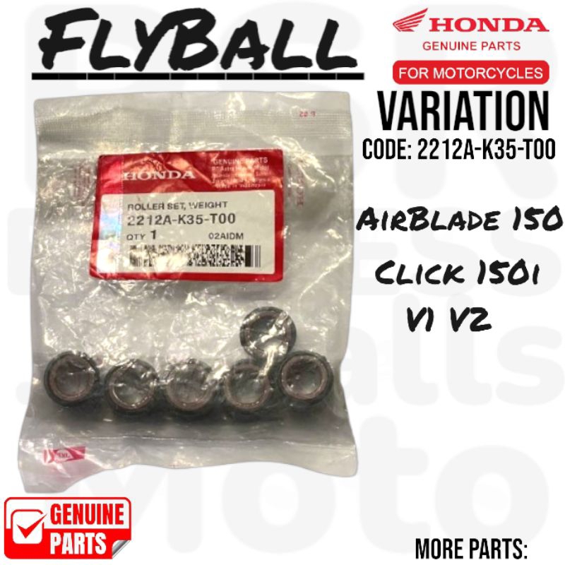 Roller Weight FlyBall AirBlade 150 Click 150i Honda Genuine Cvt Pulley ...