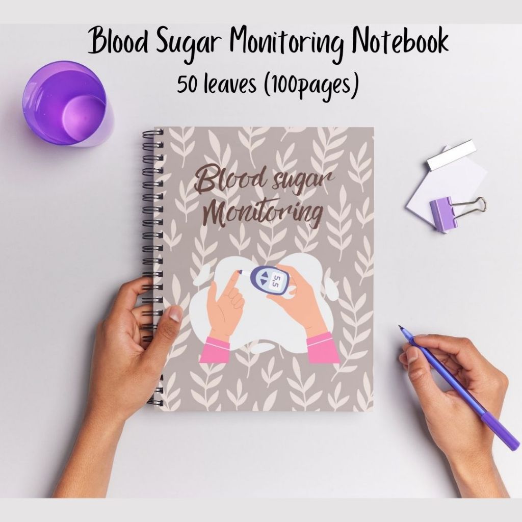 Blood Sugar and Blood Pressure Tracker/Monitoring Notebook 50leaves ...