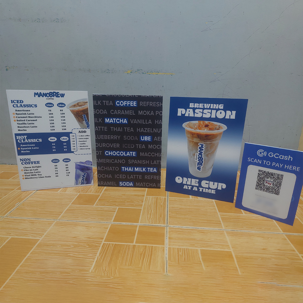 Printed Sticker on 3mm Sintra laminated with Phototop for Menu and ...