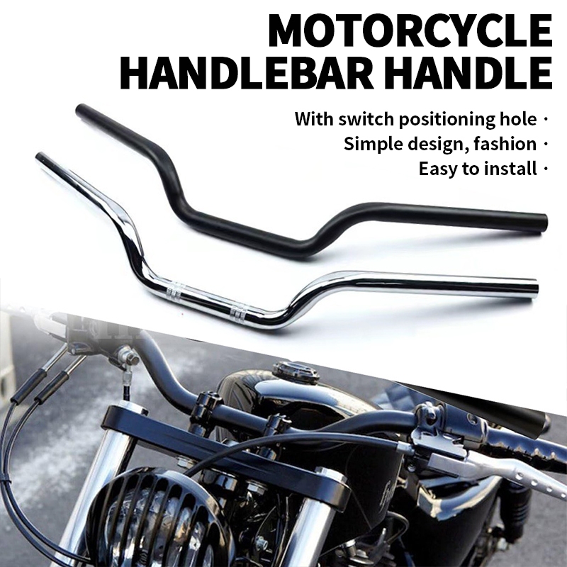 Universal Motorcycle Handlebar - Black/Silver 22mm | Shopee Philippines