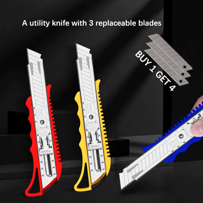 Utility Knife School office Stationery Craft Paper Cutter Comes with ...