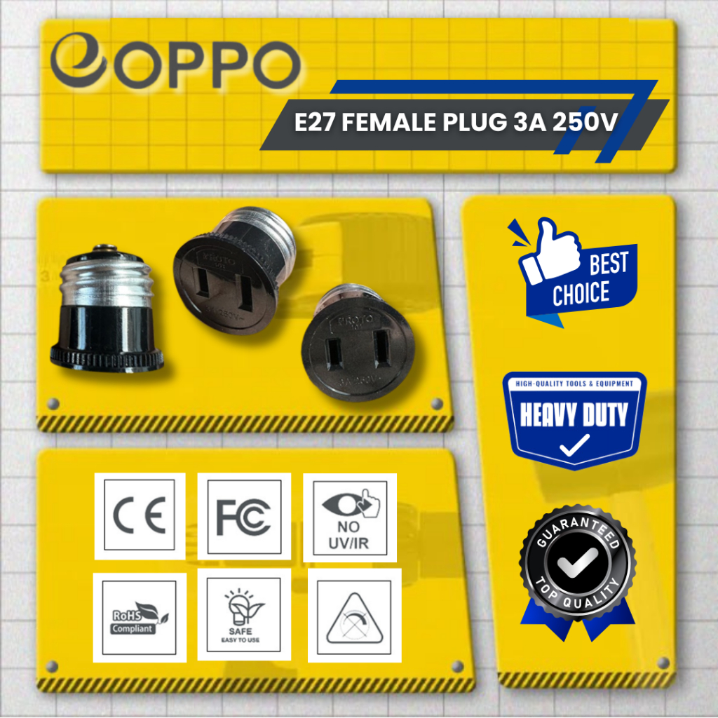 EOPPO -101 E27 Female Plug 3A 250V | Shopee Philippines