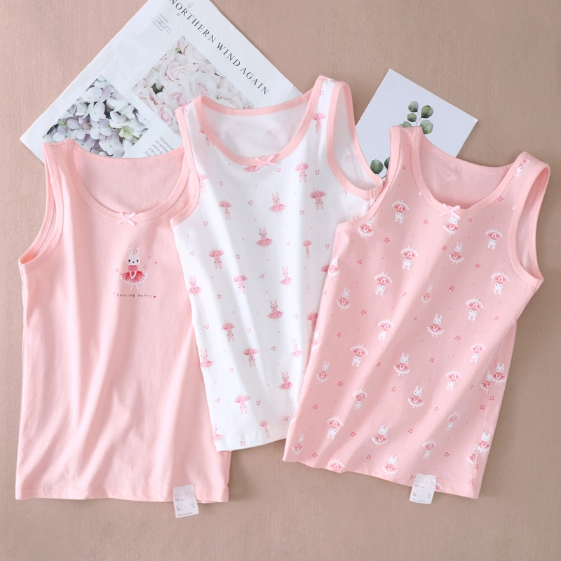 1PC Cotton Sando for Kids Girls Cute Pink Bunny Printed Design Casual ...