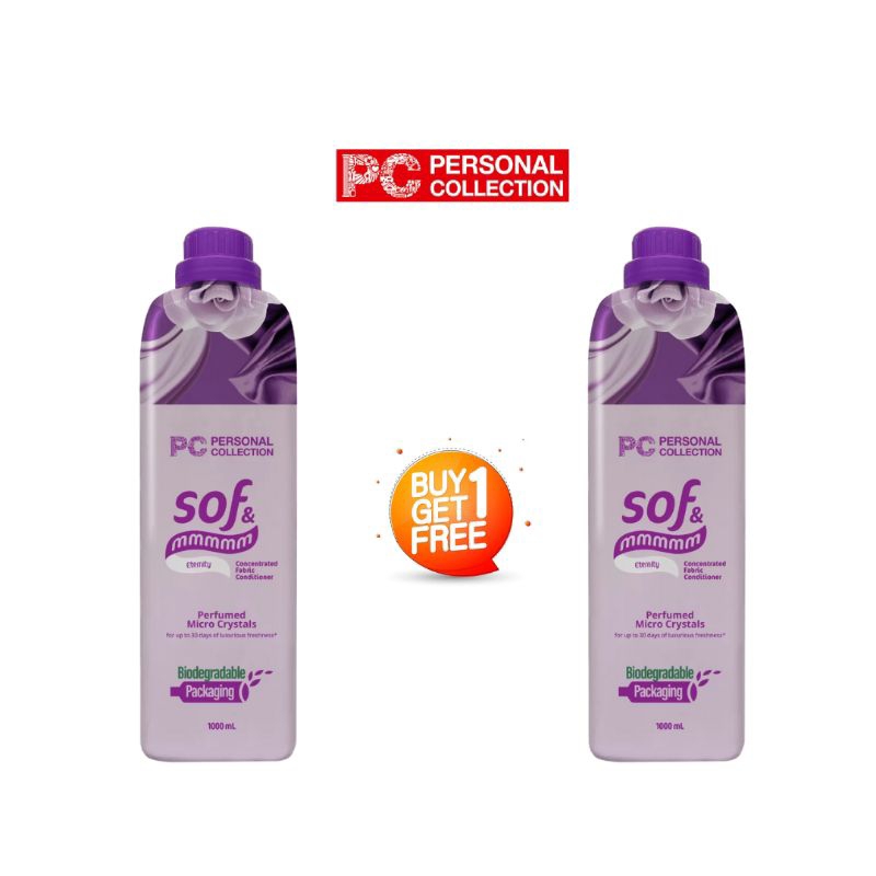 BUY 1 GET 1 SOF & mmmmm Concentrated Fabric Conditioner Eternity 1000mL ...
