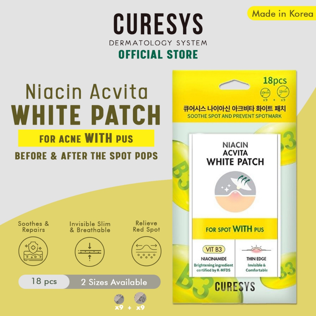 [SPOT WITH PUS] Curesys Niacin Acvita Pimple Patch | Shopee Philippines