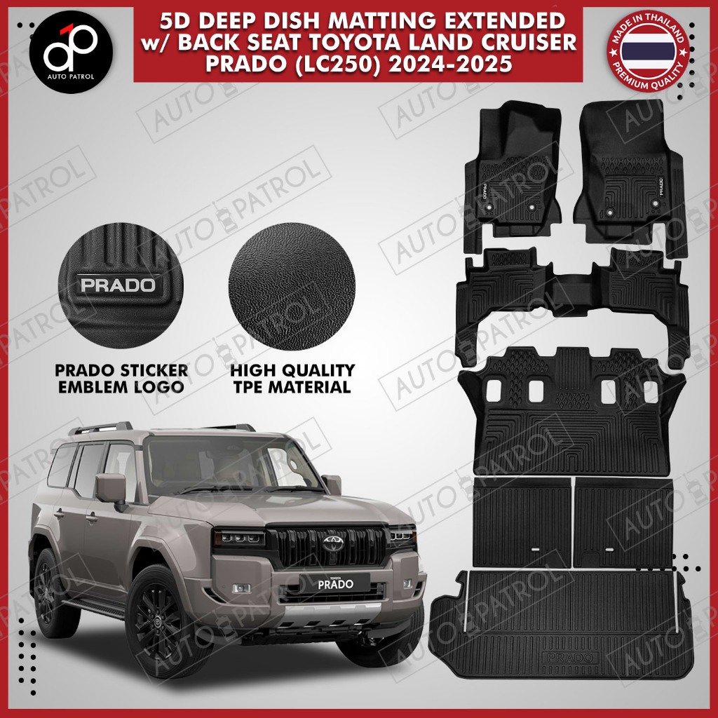 TOYOTA LAND CRUISER LC250 2022-2025 5D Deep Dish Matting + Back Seat ...