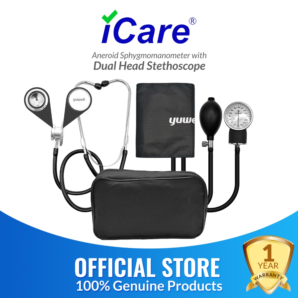 iCare Aneroid Sphygmomanometer with Stethoscope for Blood Pressure ...