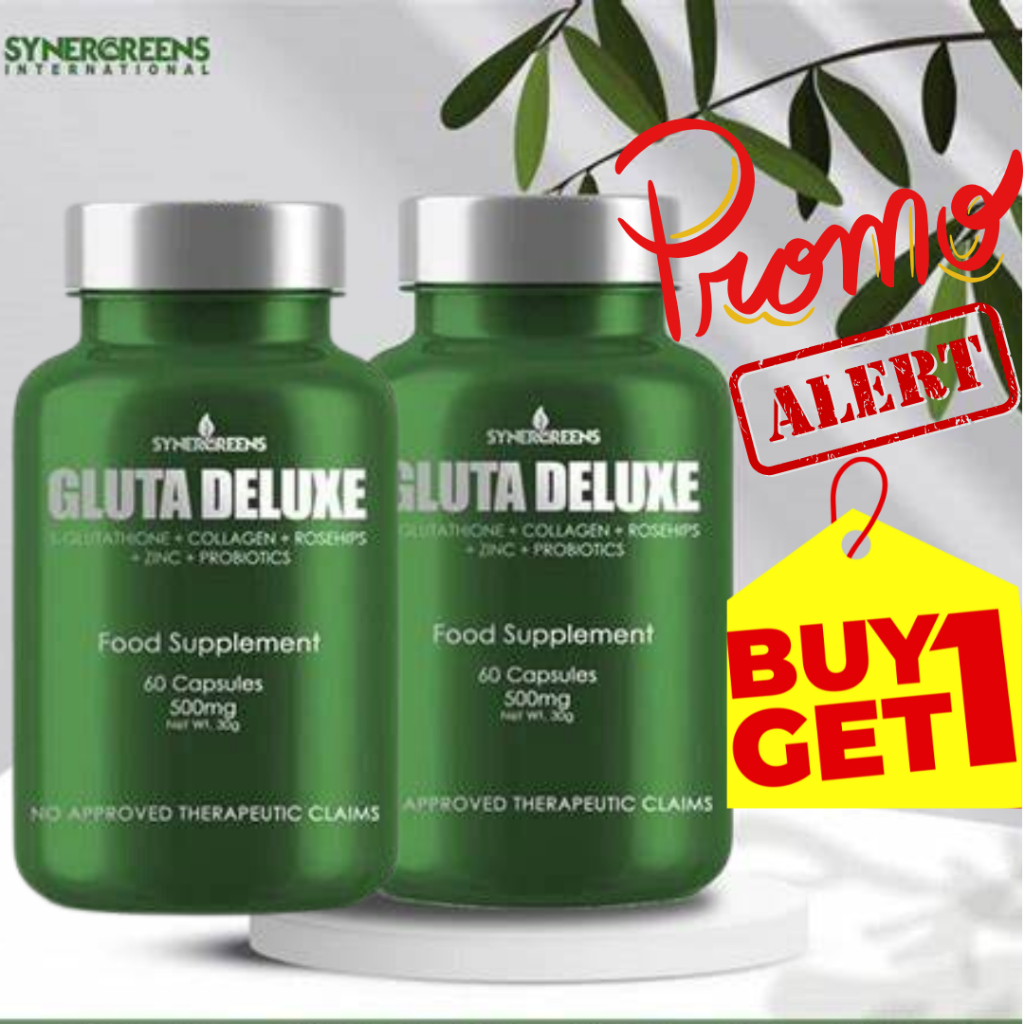 Gluta Deluxe 60 Capsules By Synergreens L-Glutathione Collagen ...