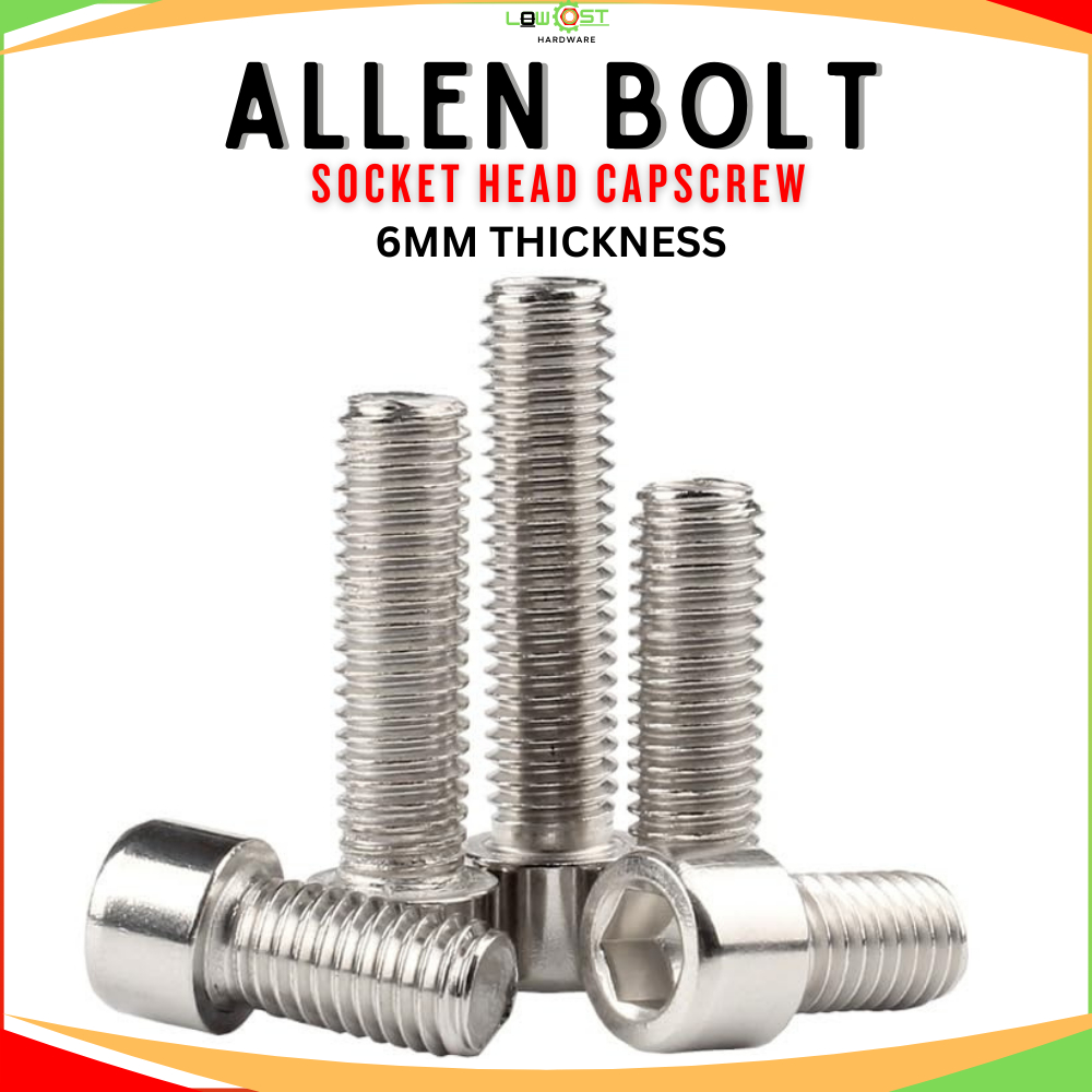 6mm Stainless Allen Bolt Socket Head Cap Screw bolts for vehicles full ...