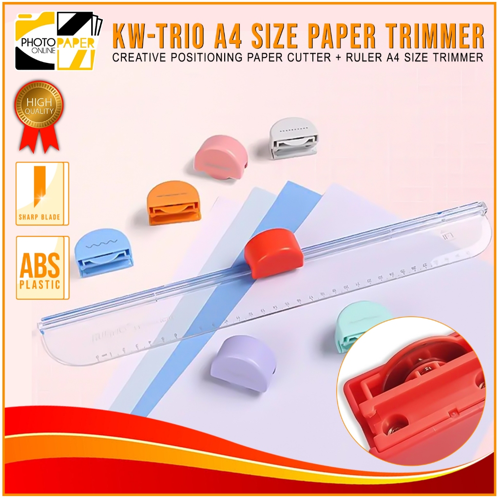 KW-Trio A4 Size Paper Trimmer Creative Positioning Paper Cutter + Ruler ...